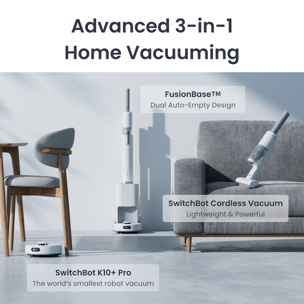 SwitchBot K10+ Pro Robot Vacuum Combo | Robot & Cordless Vacuum Cleaner System – SwitchBot UK